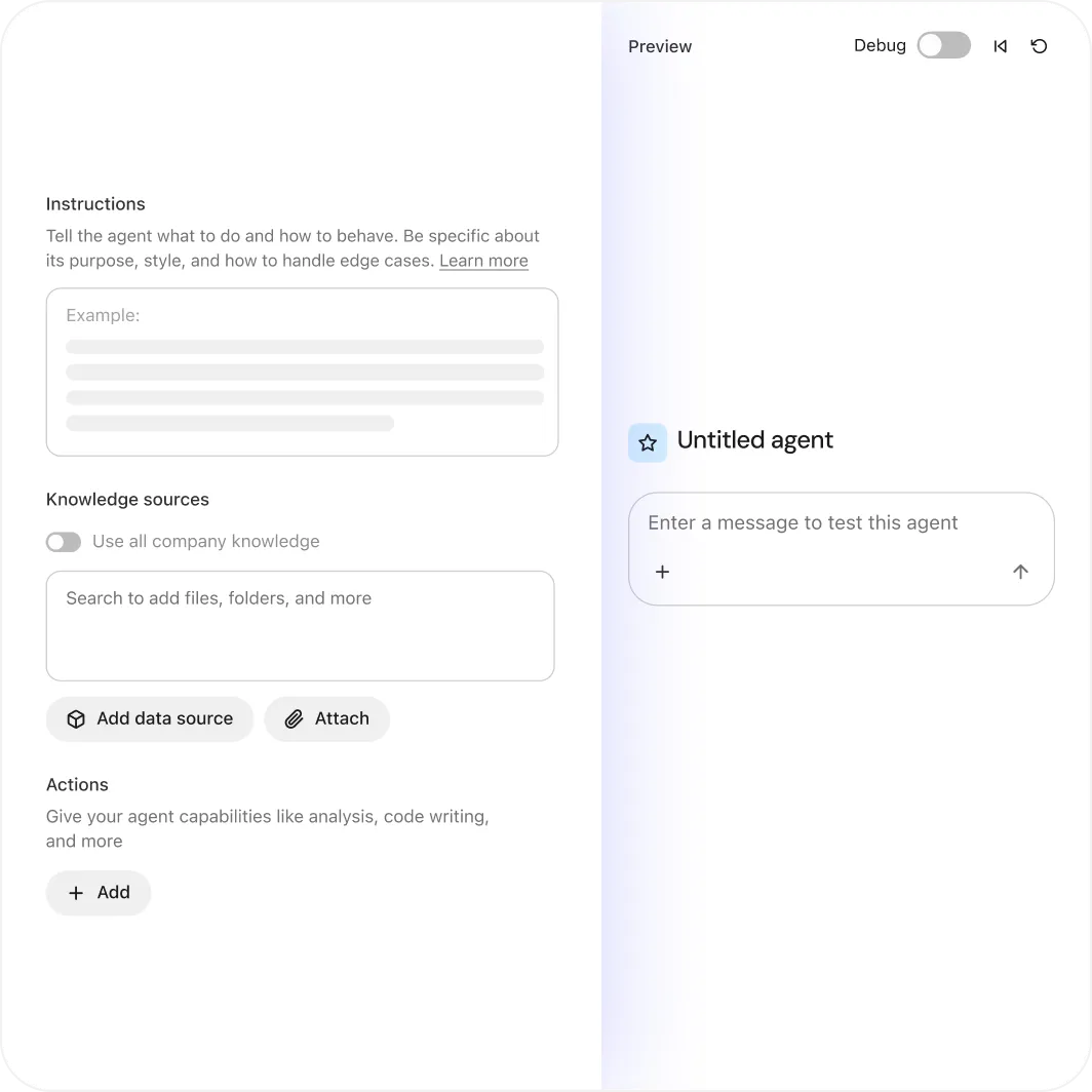 AI Agent Builder – Create No-Code Agents Visually | Glean